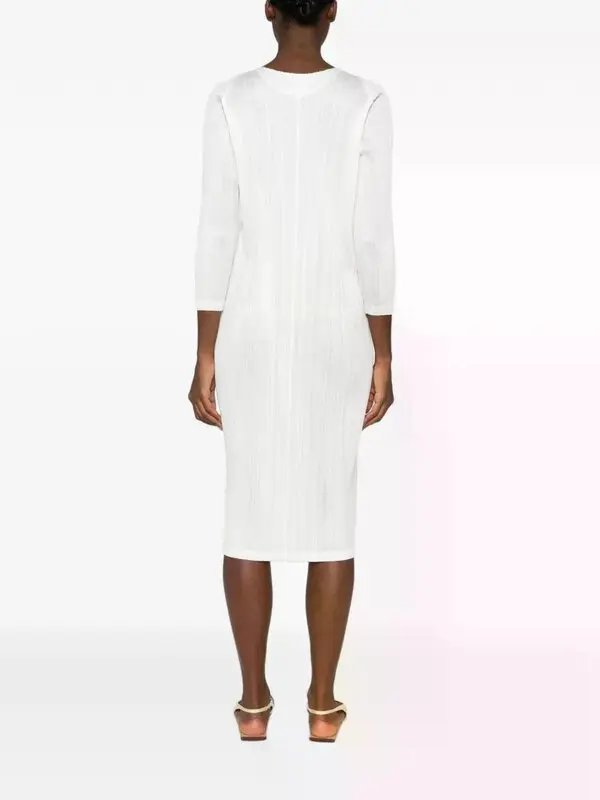Issey Miyake Plissé Effect Midi Dress
