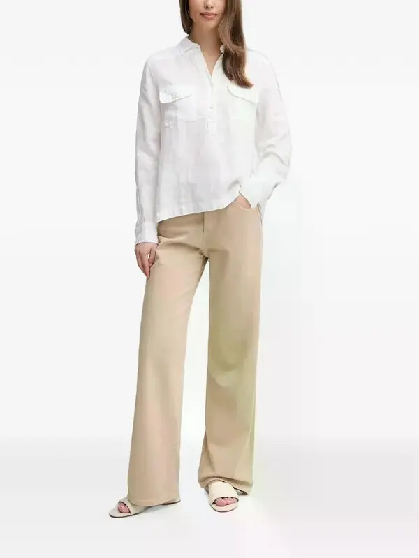 MOS MOSH Linen Shirt With Pocket Details