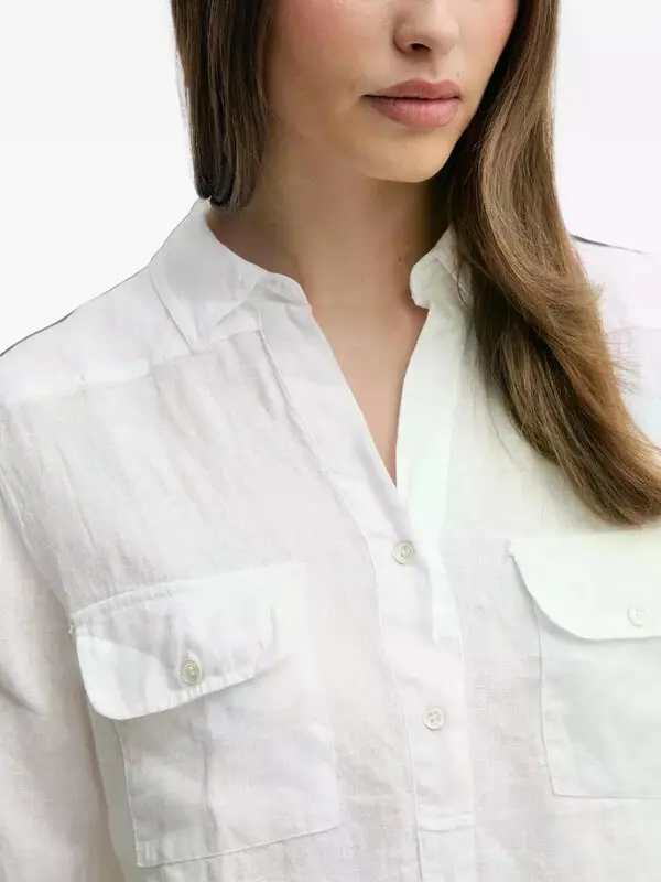MOS MOSH Linen Shirt With Pocket Details
