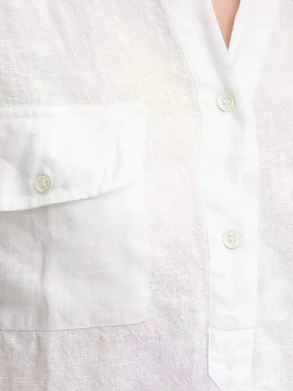 MOS MOSH Linen Shirt With Pocket Details