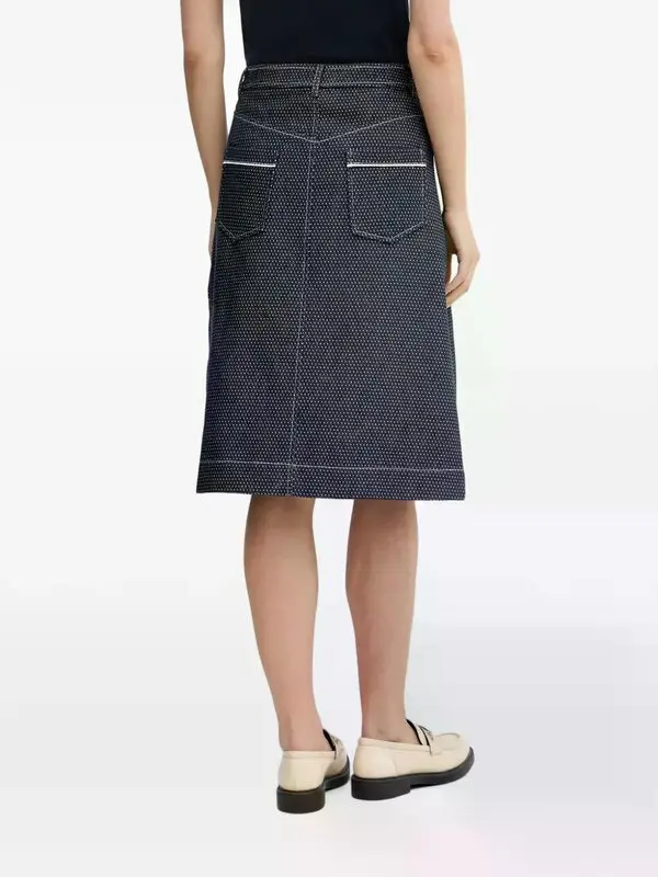 MOS MOSH Mmazure Jaxx Geometric-print A-line Midi Skirt