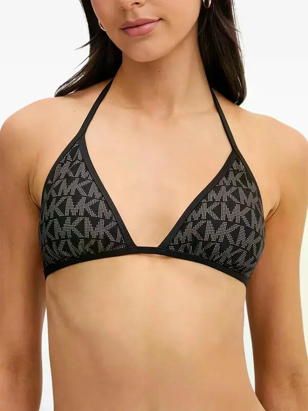 Michael Kors Reversible Logo Triangle Bikini Top - Black