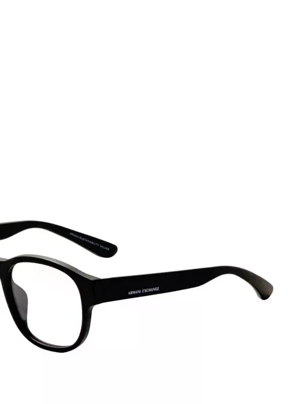 Armani Exchange Matte Finish Geometric Frame Eyeglasses