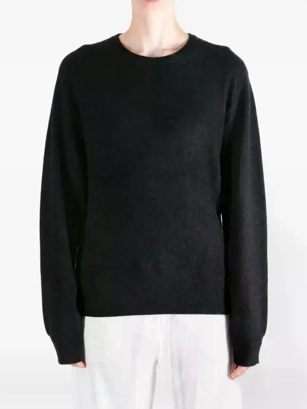 Frenckenberger Crew Neck Ribbed Sweater