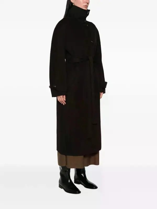 Soeur James Belted Button-up Coat