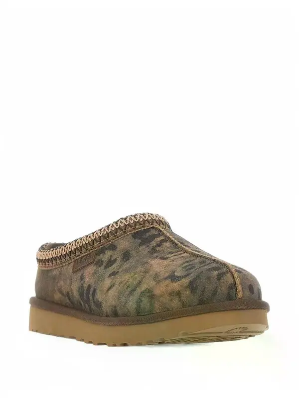 UGG Tasman Leopard-print Suede Mules