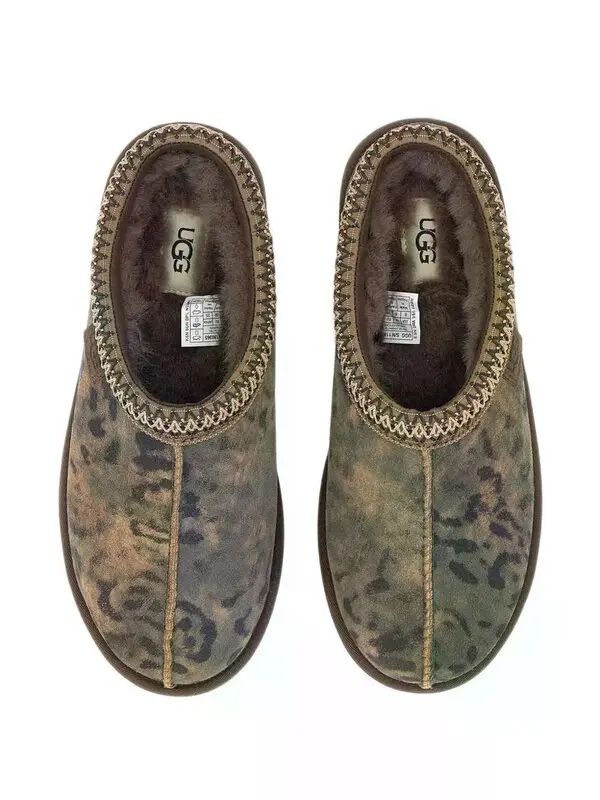 UGG Tasman Leopard-print Suede Mules