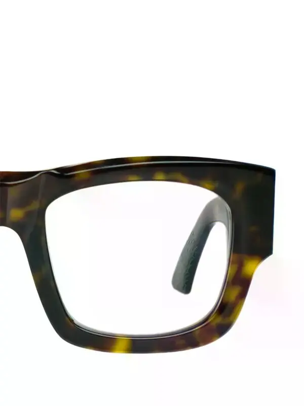 BUGATTI Tortoiseshell-effect Rectangle-frame Eyeglasses