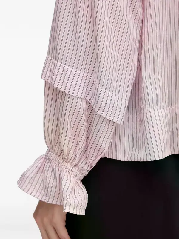 MOS MOSH Jorun Ruffled Striped Blouse