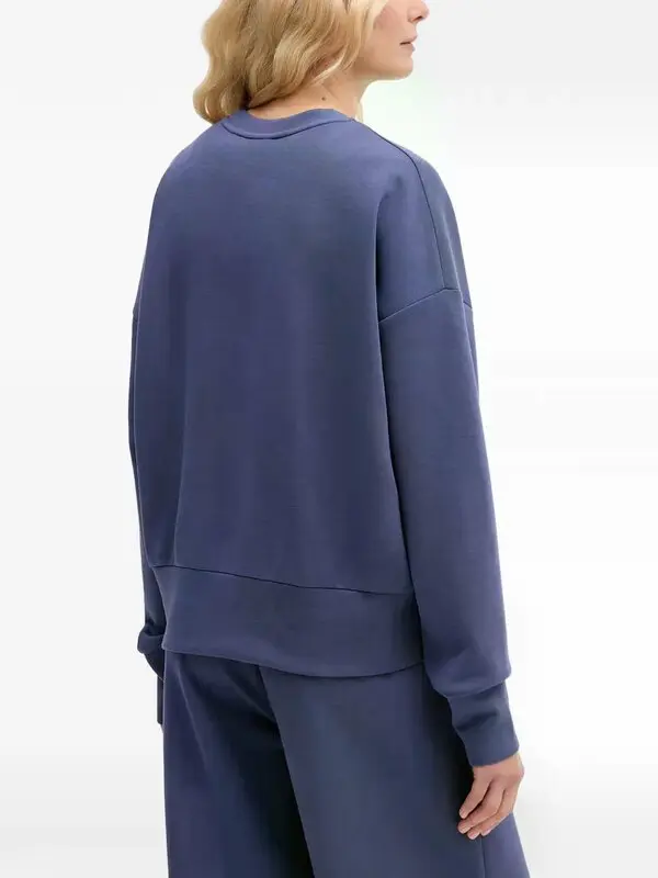 MOS MOSH Logo Print Drop Shoulder Sweatshirt