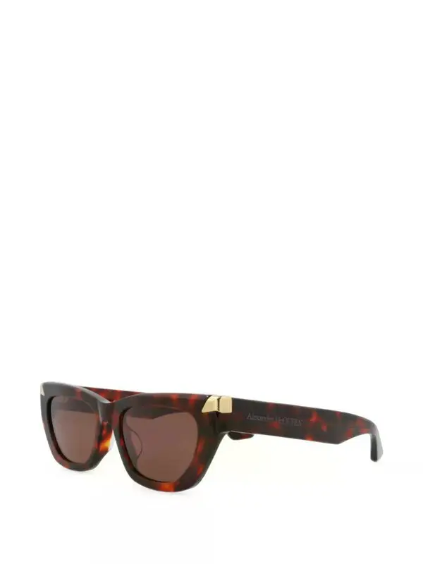 Alexander McQueen Tortoiseshell-effect Cat-eye Sunglasses - Brown