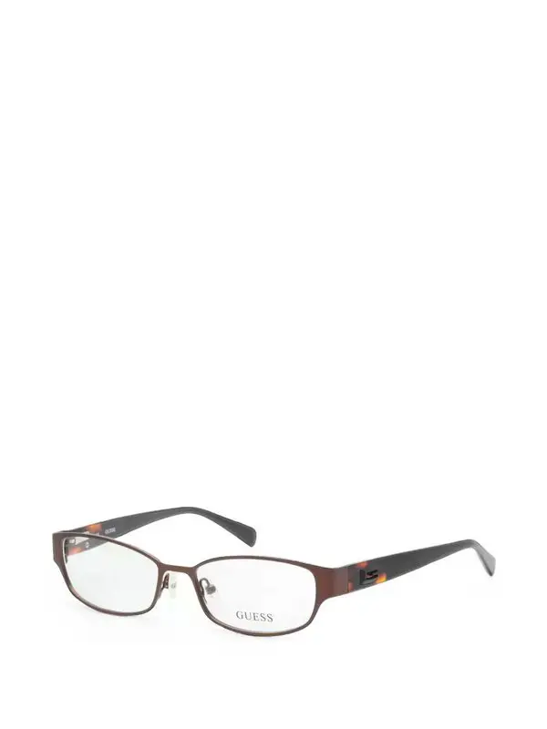 Guess Logo-plaque Glasses - Brown