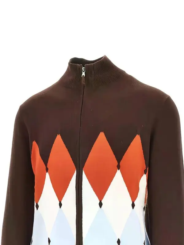 BALLANTYNE Argyle Cashmere Sweater - Brown