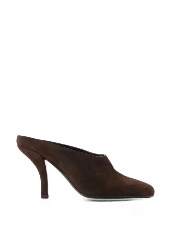 TOTEME Sculptural Suede Mules - Brown