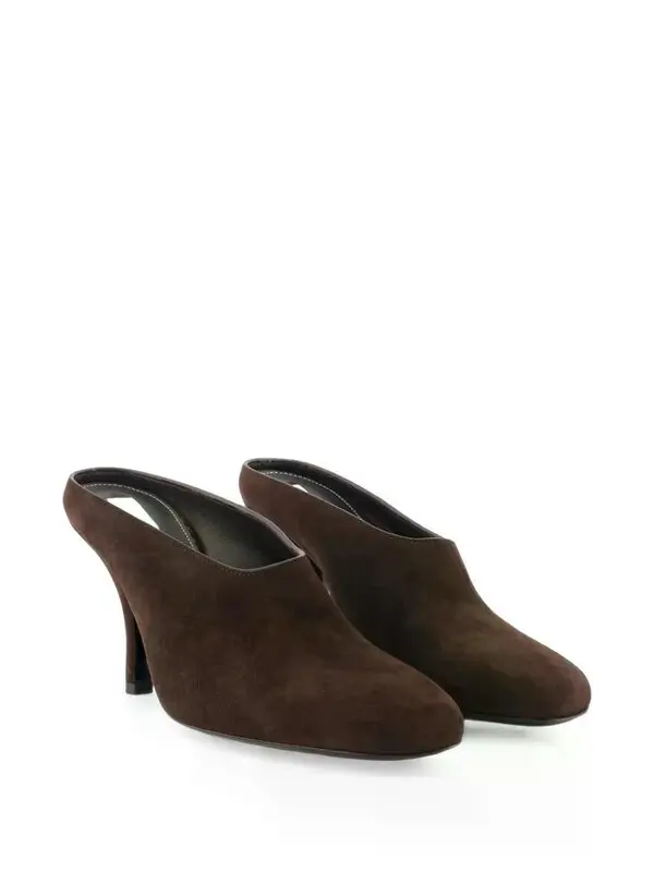 TOTEME Sculptural Suede Mules - Brown