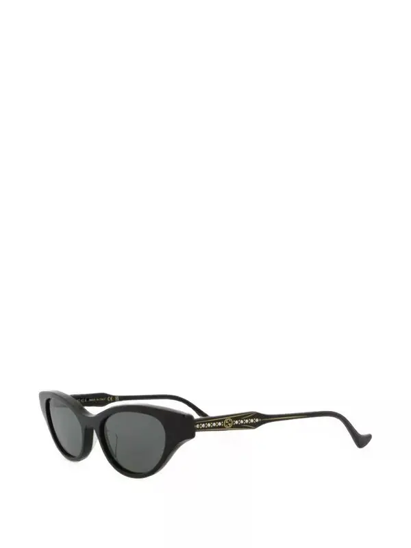 Gucci Crystal-embellished Cat-eye Sunglasses - Black