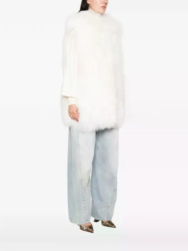 YVES SALOMON Hooded Shearling Gilet