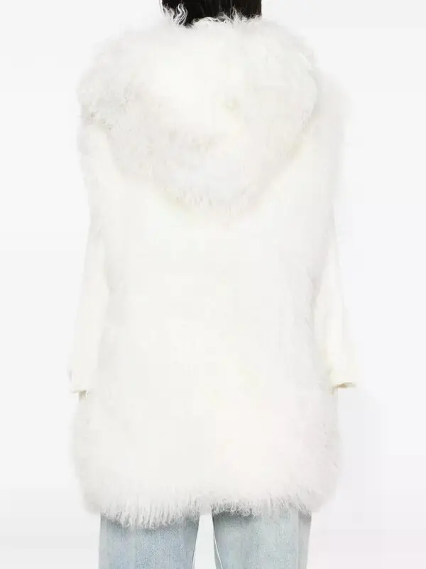YVES SALOMON Hooded Shearling Gilet