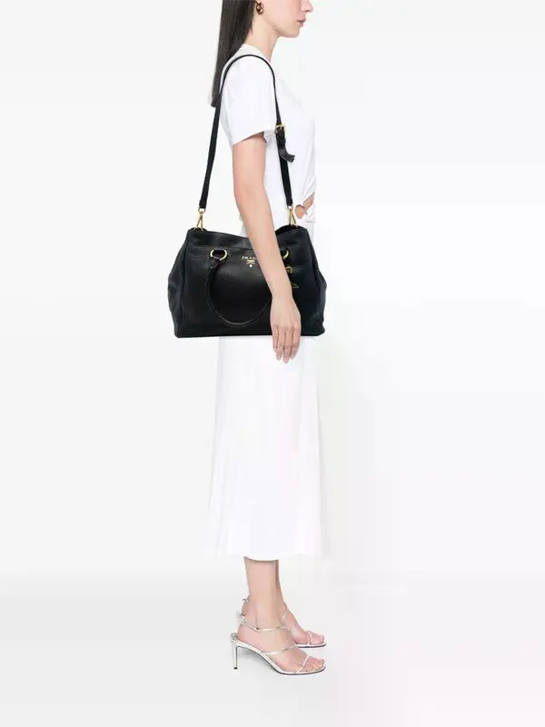 Prada 2010-2026 Vitello Daino Open Convertible Tote Satchel