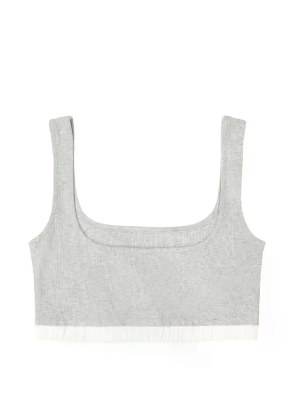 ENTIRE STUDIOS Ribbed-knit Cropped Top