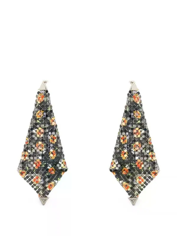 Rabanne Floral-print Chainmail Earrings