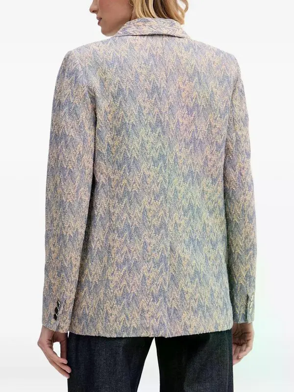 MOS MOSH Mmwren Eve Chevron-pattern Shawl-collar Blazer