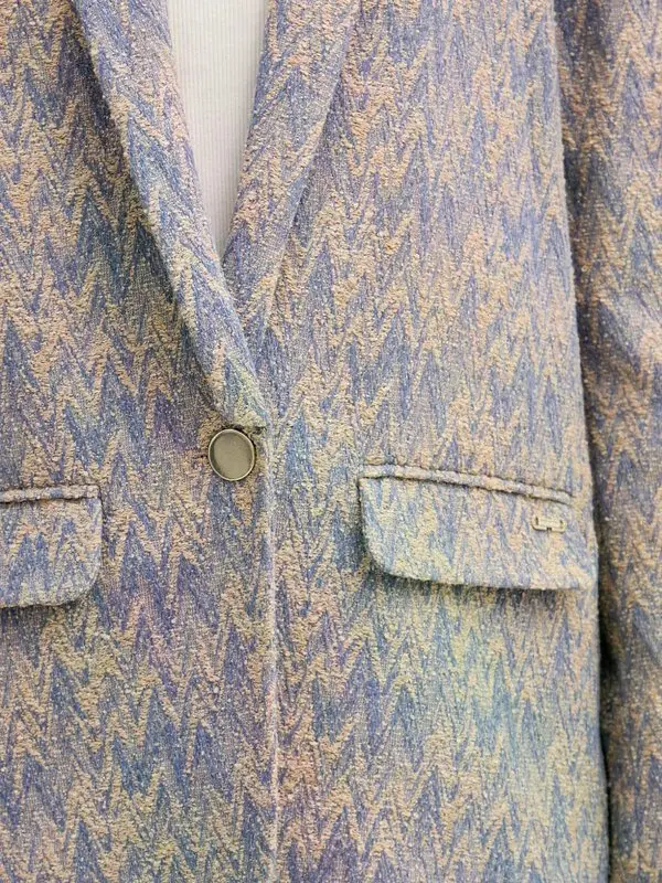 MOS MOSH Mmwren Eve Chevron-pattern Shawl-collar Blazer
