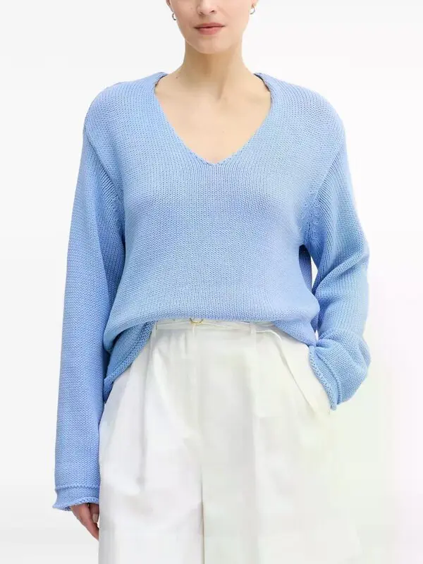 MOS MOSH Mmbine V-neck Chunky-knit Sweater