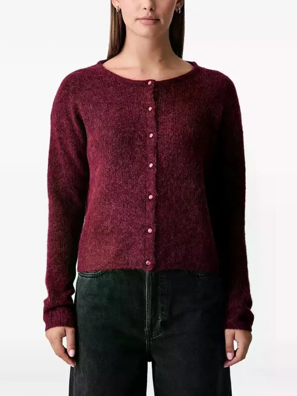 MOS MOSH Brushed Button-front Cardigan