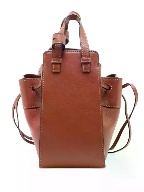 Loewe 2010-2026 Mini Leather Drawstring Hammock Bag Satchel
