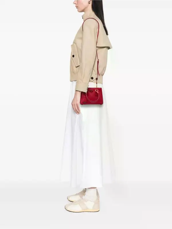 Prada 2000-2013 Mini Saffiano Lux Galleria Double Zip Satchel