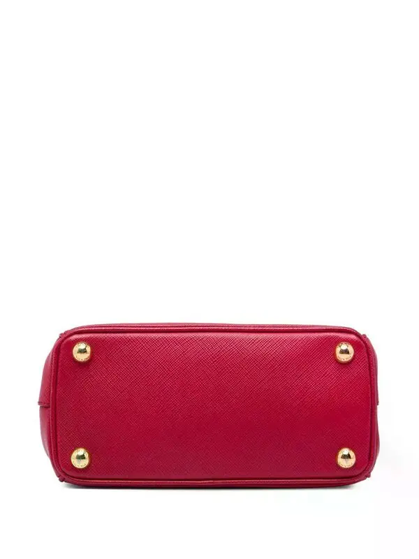 Prada 2000-2013 Mini Saffiano Lux Galleria Double Zip Satchel