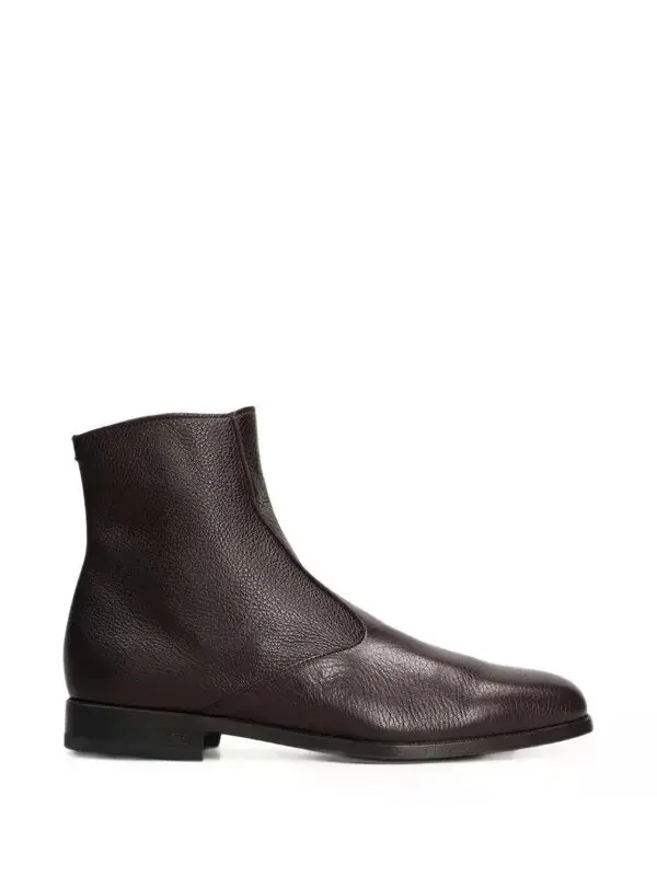 ANIPS Grained Leather Ankle Boots