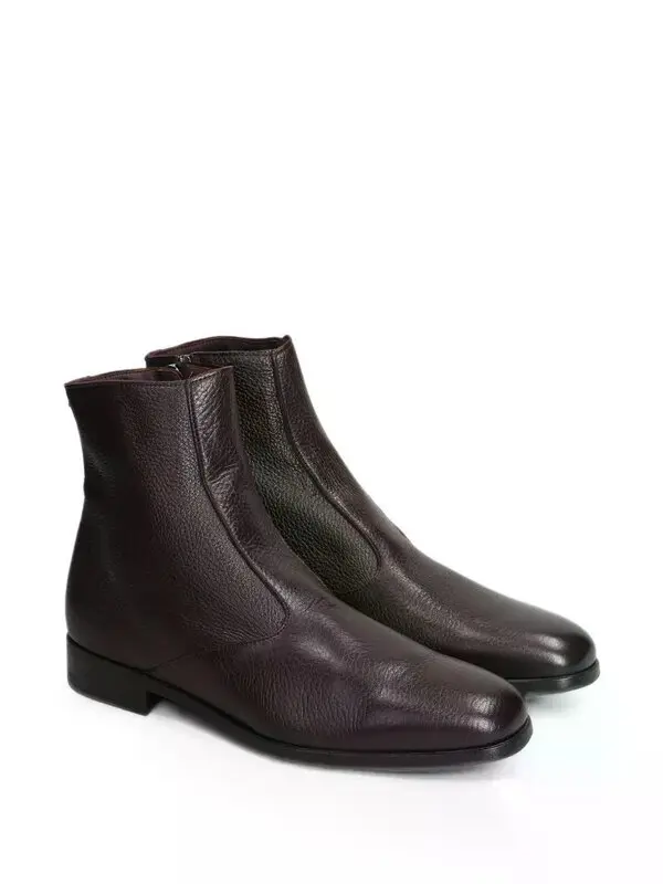 ANIPS Grained Leather Ankle Boots