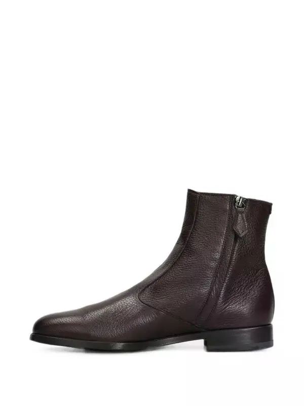ANIPS Grained Leather Ankle Boots