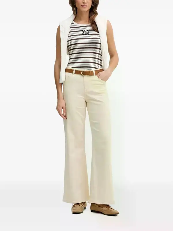 OUI Beaded Striped Tank Top - White