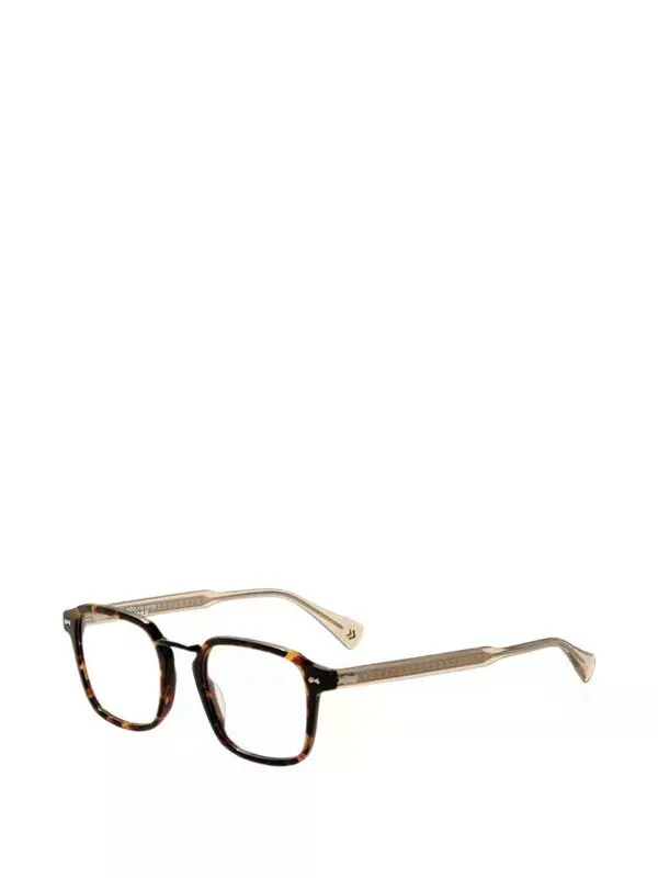 John Varvatos Tortoiseshell-effect Square-frame Glasses