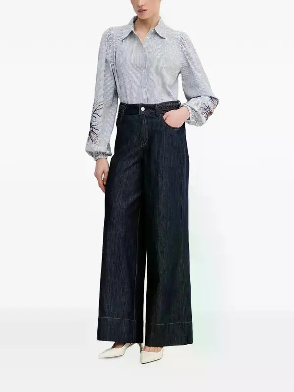MOS MOSH Ciu Embroidered Striped Shirt