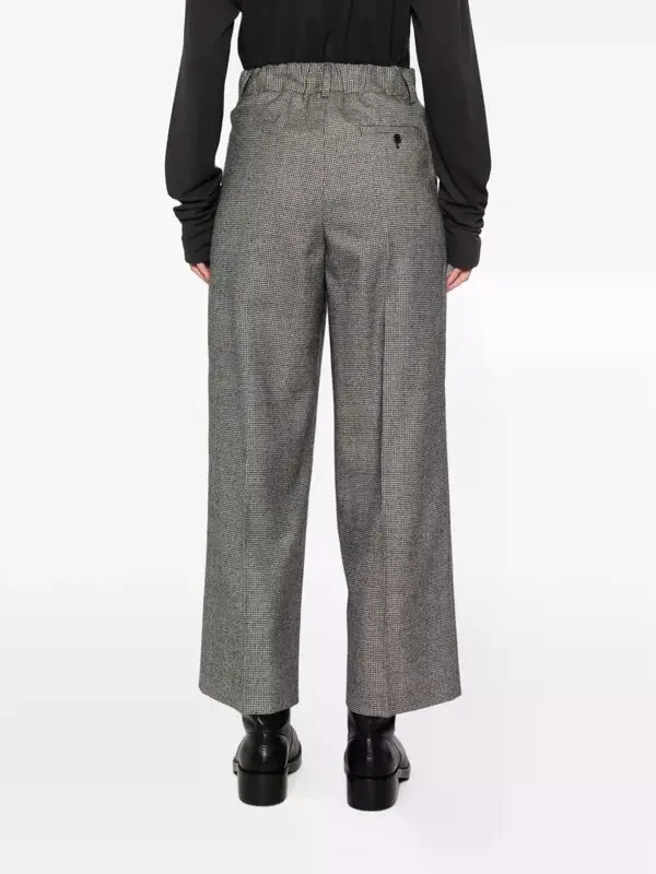 NICHOLSON & NICHOLSON Houndstooth Straight-leg Trousers