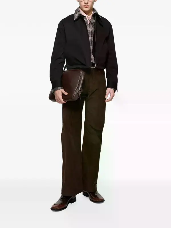 Acne Studios Cropped Check Collar Jacket