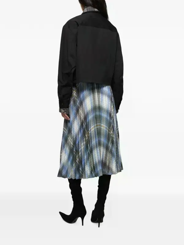 Acne Studios Cropped Check Collar Jacket