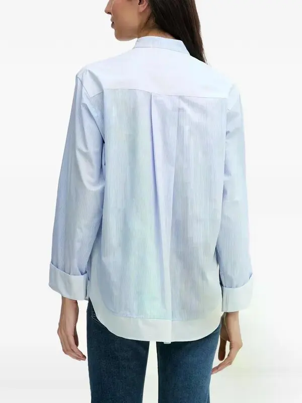 MOS MOSH Mmbronwyn Striped Band-collar Shirt