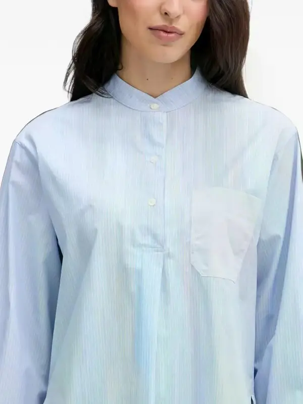 MOS MOSH Mmbronwyn Striped Band-collar Shirt