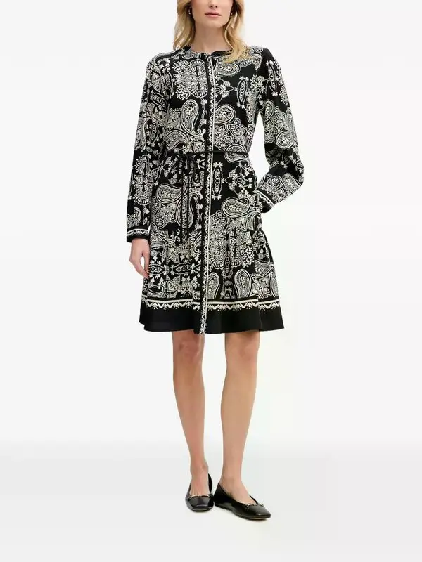 OUI Paisley-print Belted Mini Dress
