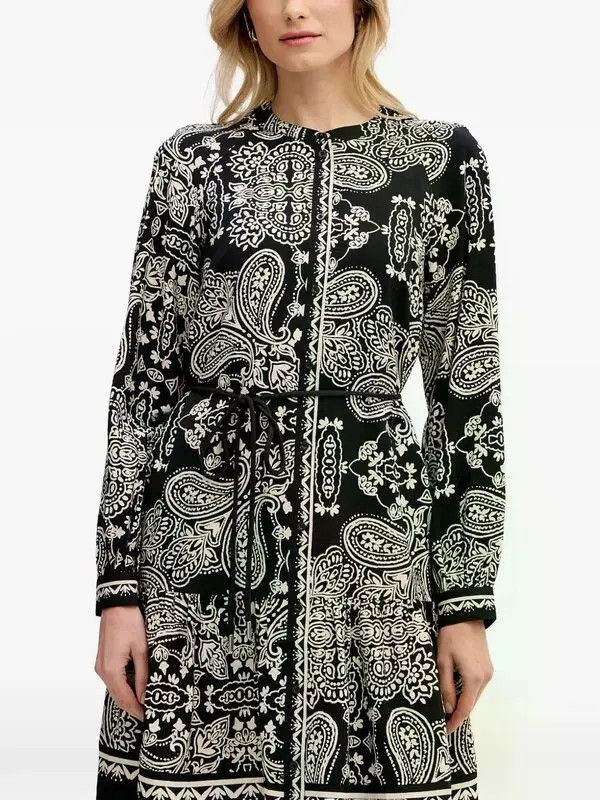 OUI Paisley-print Belted Mini Dress