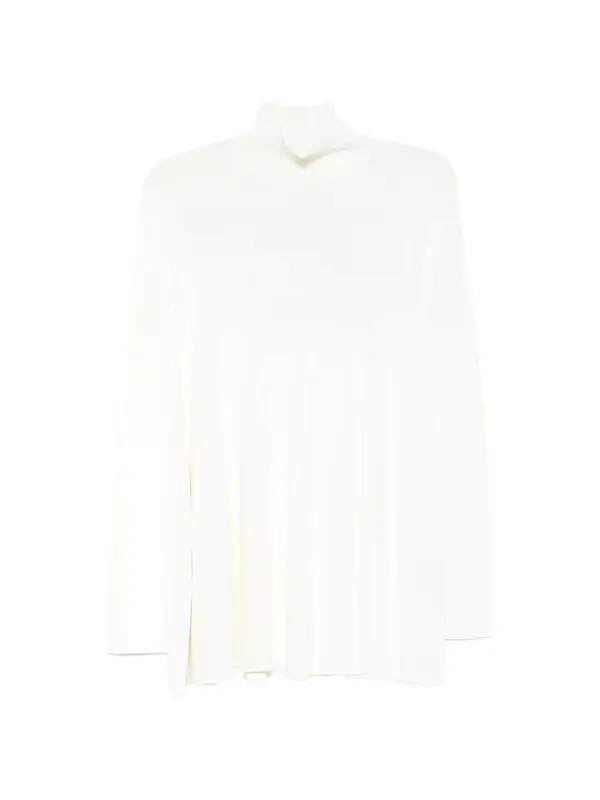 TOTEME Crepe Turtleneck Sweater - Neutrals