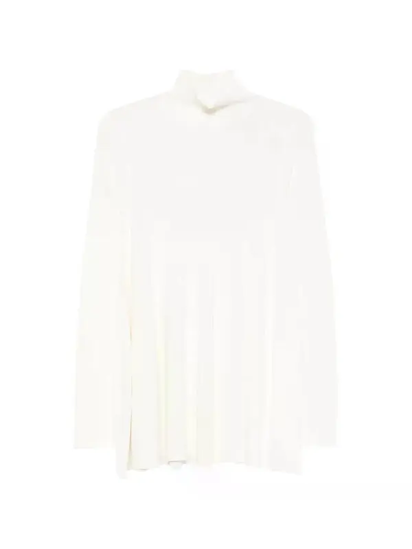 TOTEME Crepe Turtleneck Sweater - Neutrals