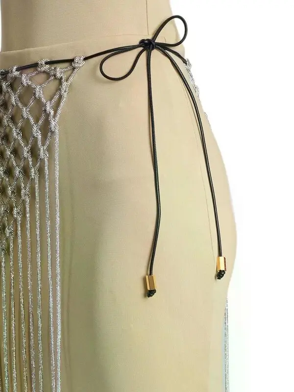 HIBOURAMA Crystal-embellished Fringed Belt