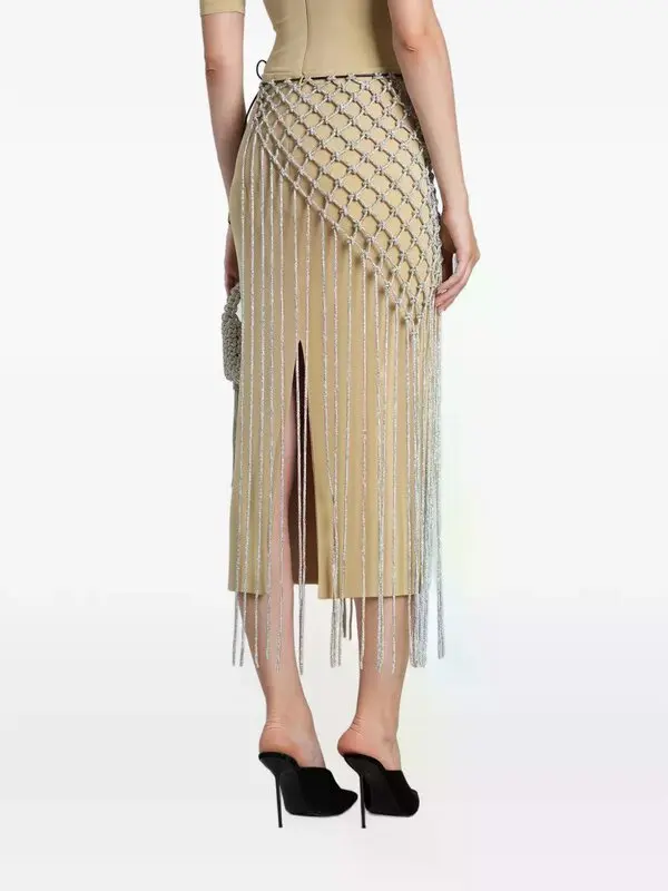 HIBOURAMA Crystal-embellished Fringed Belt