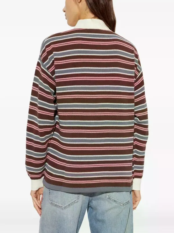 The Upside Wonder Striped Long-sleeve Polo Shirt